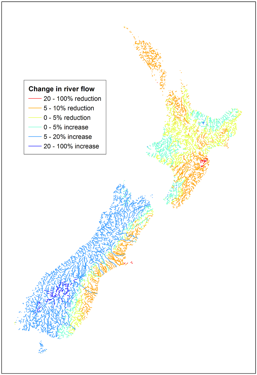 Change in river flows over time | Earth Sciences New Zealand | NIWA