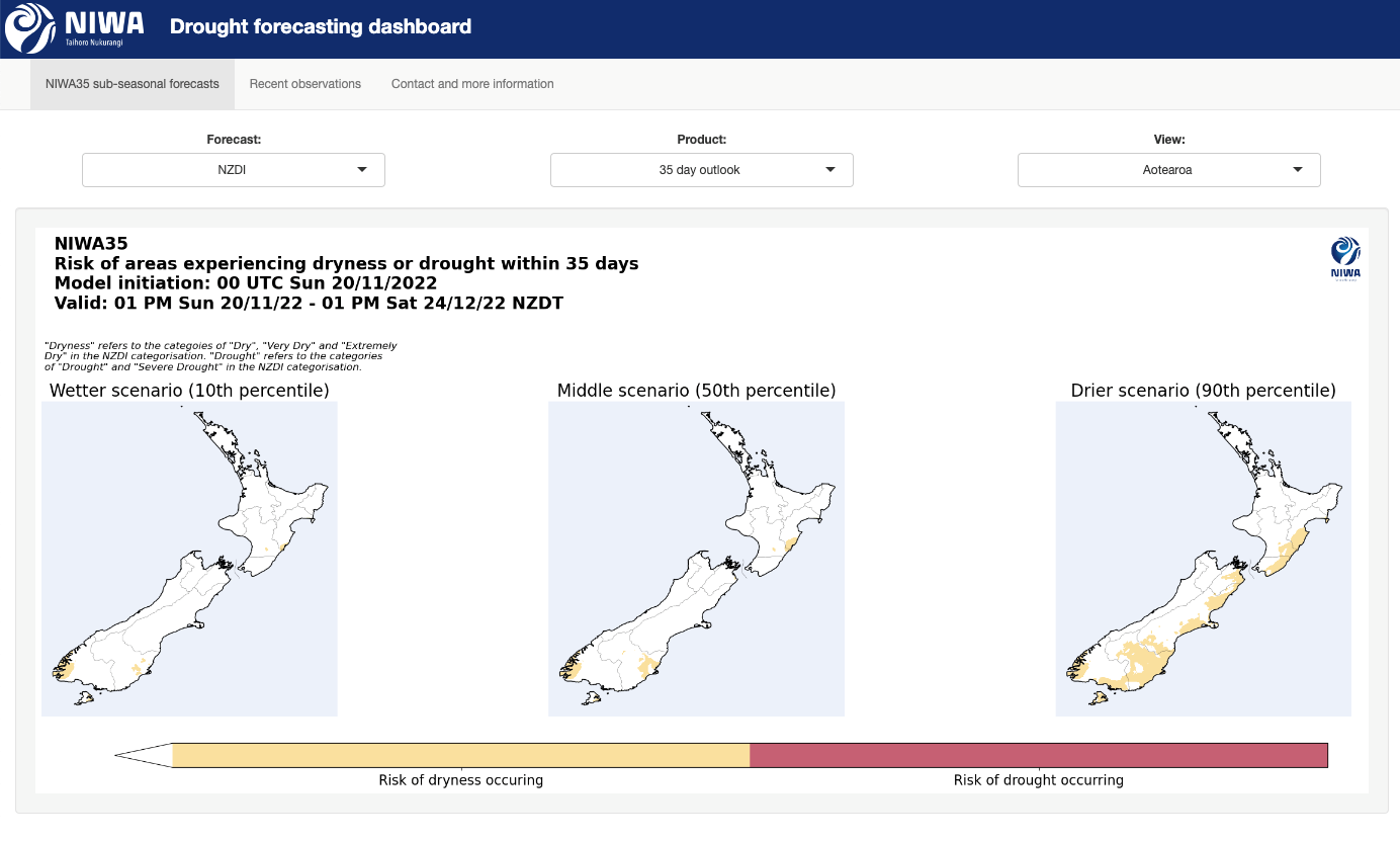 High resolution drought forecasting | Earth Sciences New Zealand | NIWA