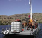 Webster s drilling barge. (Photo: M. Page) | NIWA