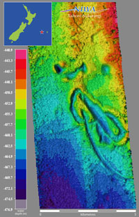 Scour marks of the seabed were probably made by an iceberg measuring ...