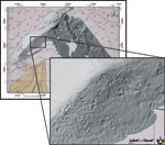 Multibeam imagery shows iceberg scour on the seafloor north of Cape ...