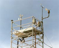 Munro anemometer on left, and modern Vector instrument at top right ...