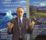 Dr Morgan Williams delivers his keynote speech at the coastal effects ...