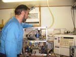 Associate Professor Graham Jones with the automatic underway dissolved ...