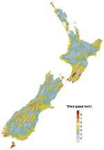 Map of average annual wind speed based on climate-station data. | Earth ...