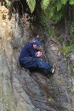 Brian samples a seepage for caddisflies. (Photo: Martin Haase) | Earth ...