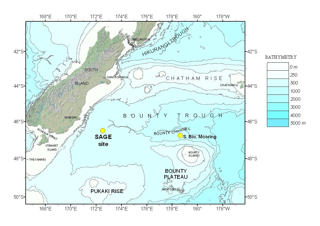 Location of SAGE experiment | NIWA