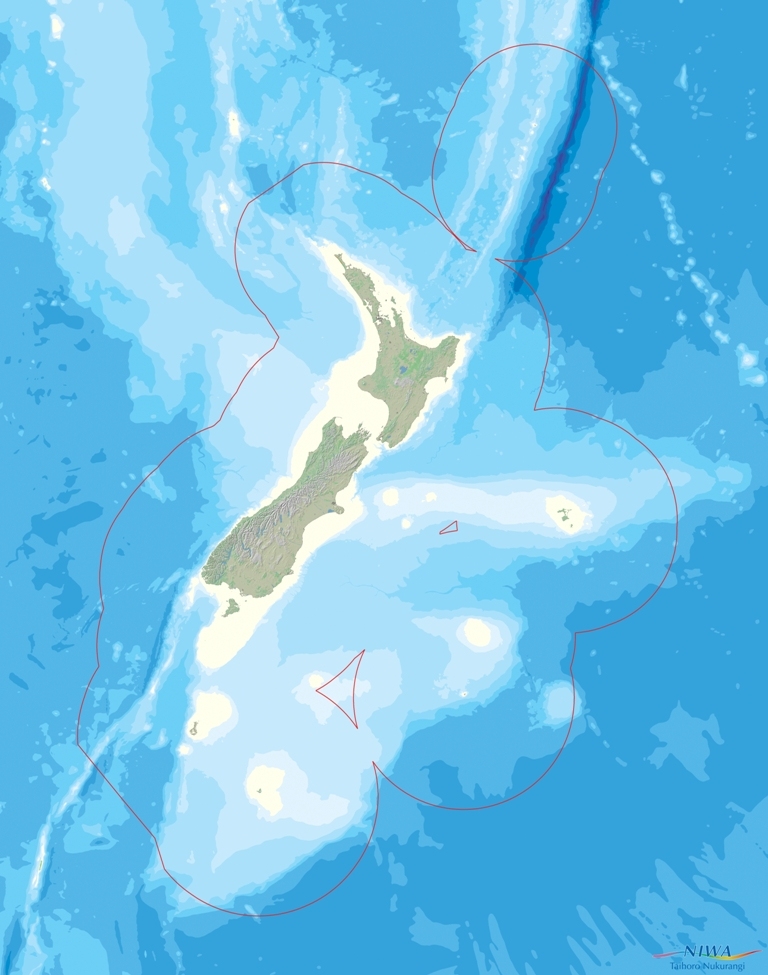 New Zealand Bathymetry - Exclusive Economic Zone (EEZ) | Earth Sciences ...