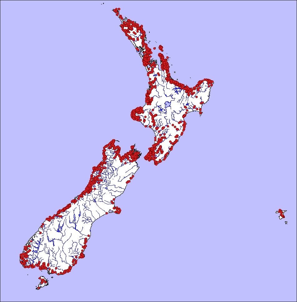 Gobiomorphus huttoni_distribution_known.jpg | Earth Sciences New ...